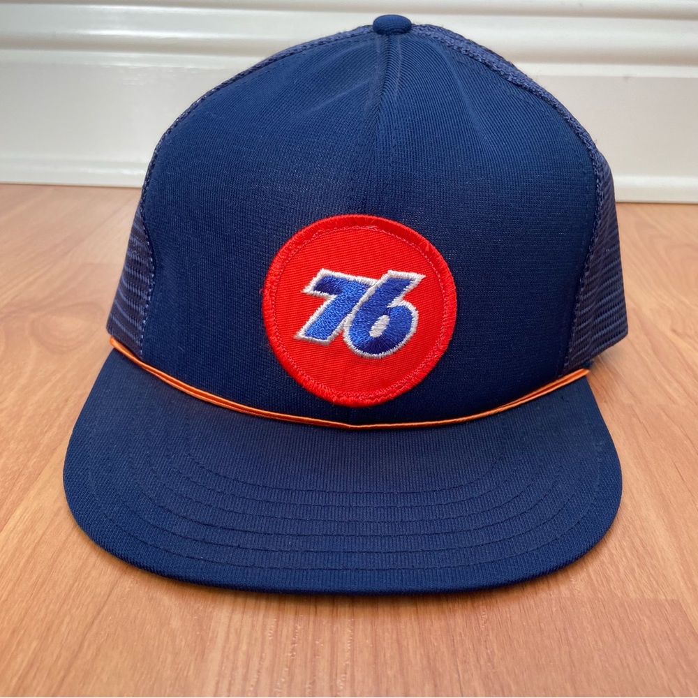 Vintage 76 Station Men’s Logo Trucker Snap Back Hat - Gem